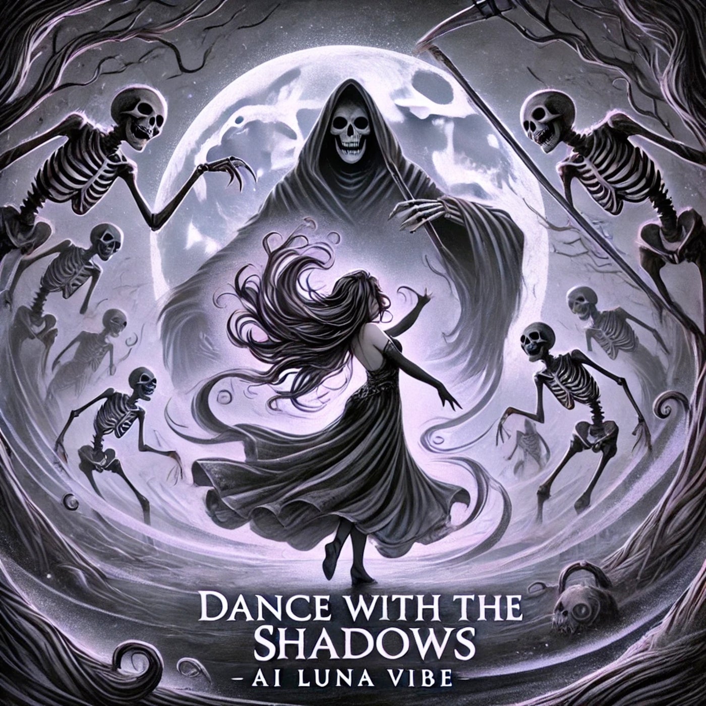 Ai Luna Vibe, Ai Orion Blaze - Dance with the Shadows (feat. Ai Orion Blaze) [Ai Neural Network ...