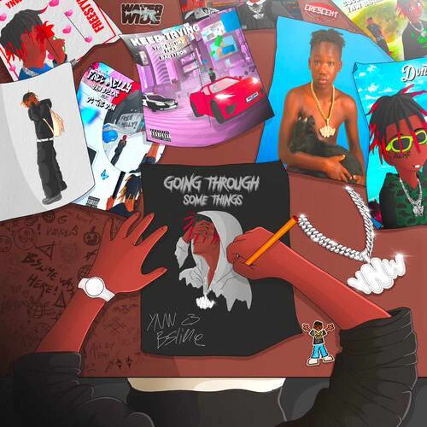 YNW BSlime, Dc the don, BabyTron - Going Through Some Things [Not specified] | Music & Downloads ...